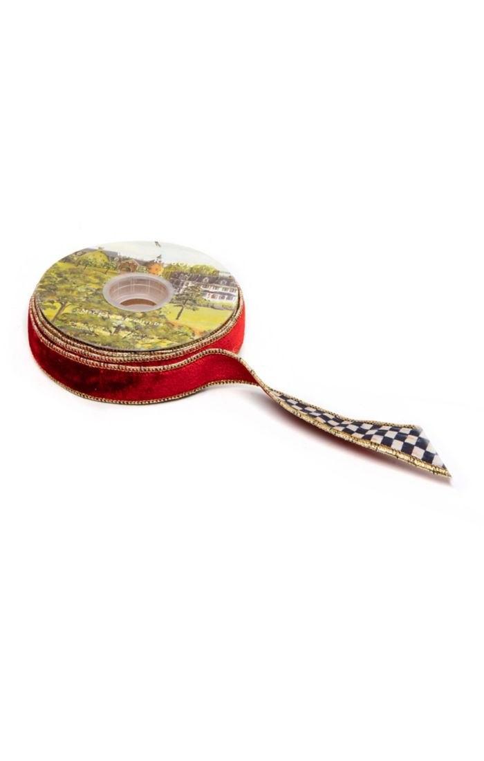Mackenzie-Childs Courtly Check Christmas Magic 1" Ribbon – Travis ...